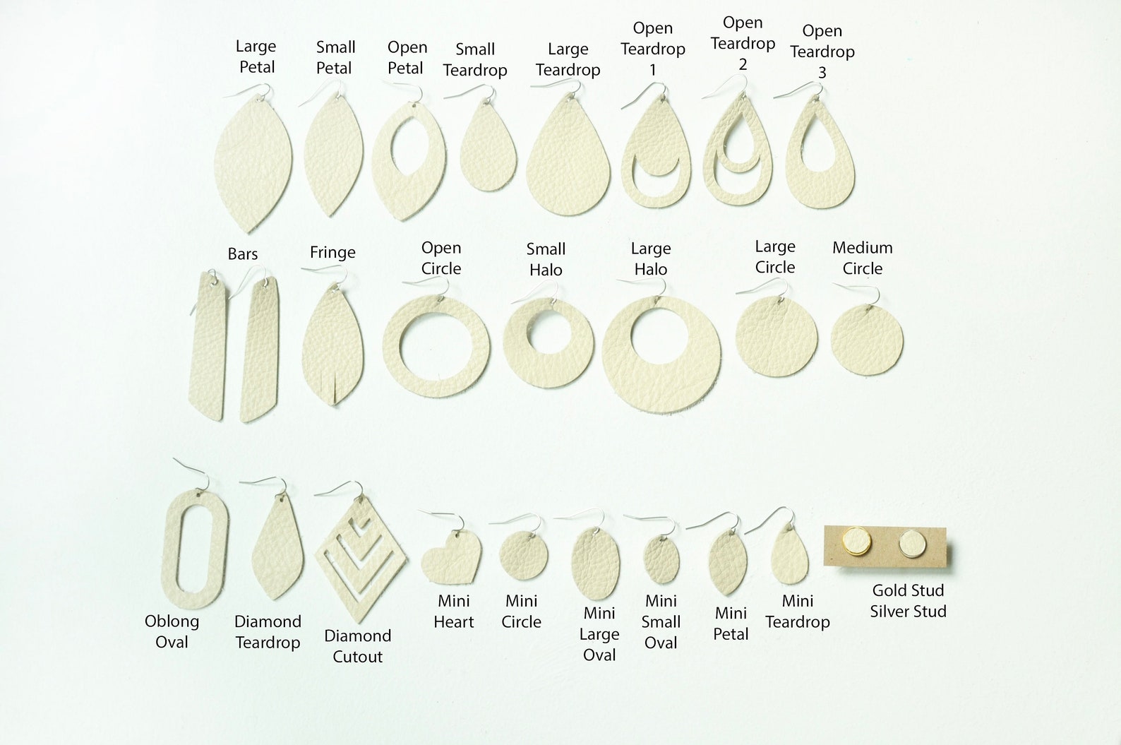 Woven Leather Earrings Various Shapes and Sizes Various | Etsy