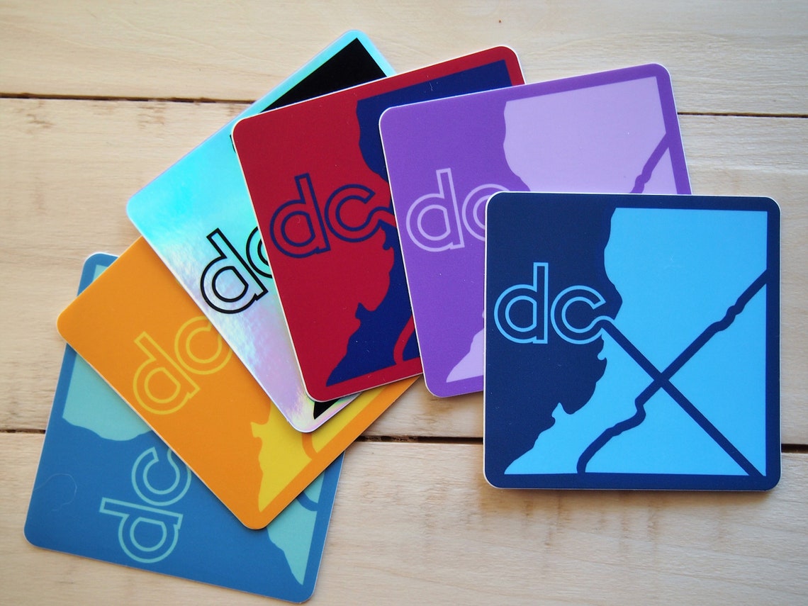 Washington DC Sticker. DC Quadrants Map. Vinyl Sticker. - Etsy