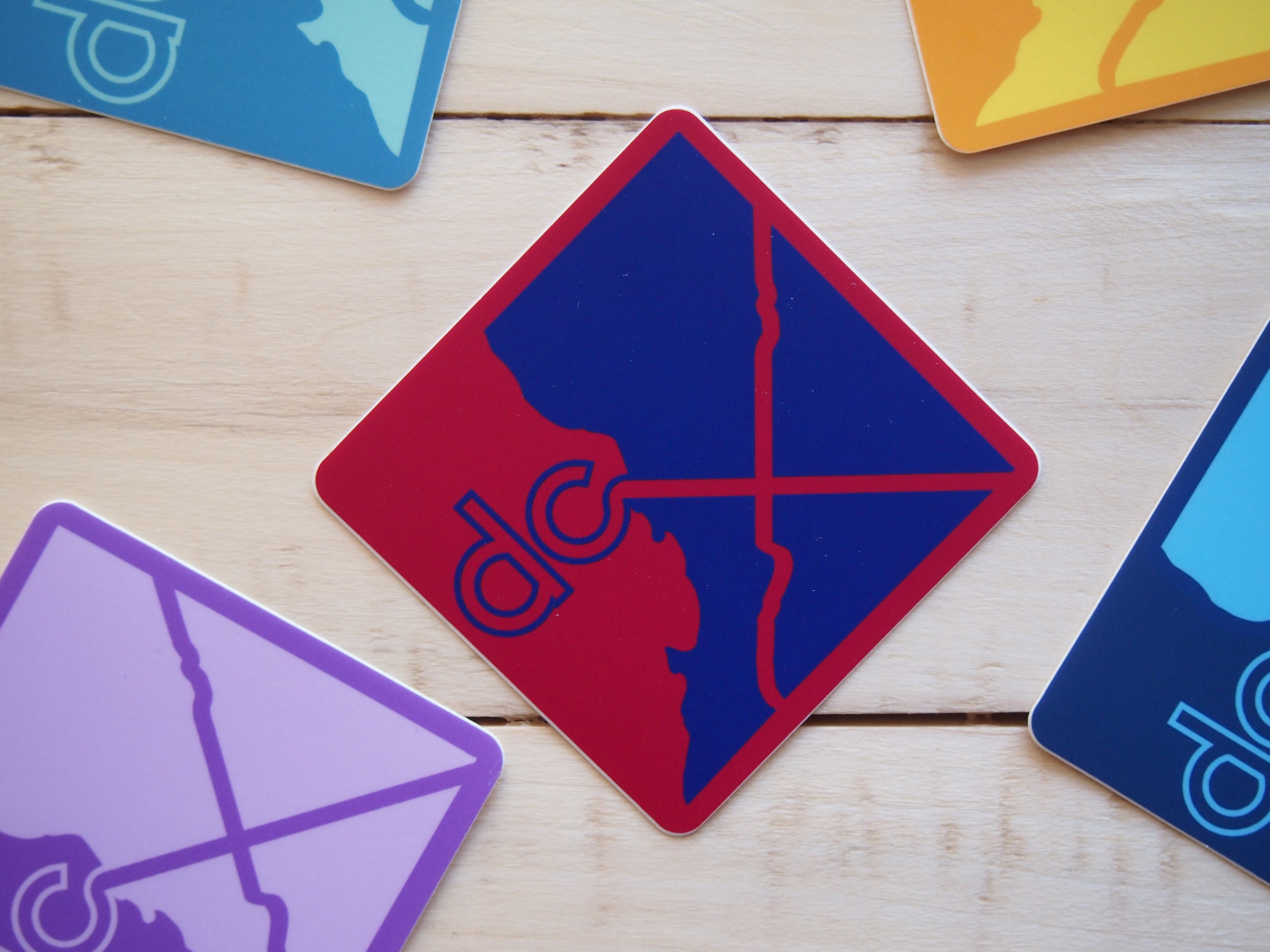 Washington DC Sticker. DC Quadrants Map. Vinyl Sticker. District of ...