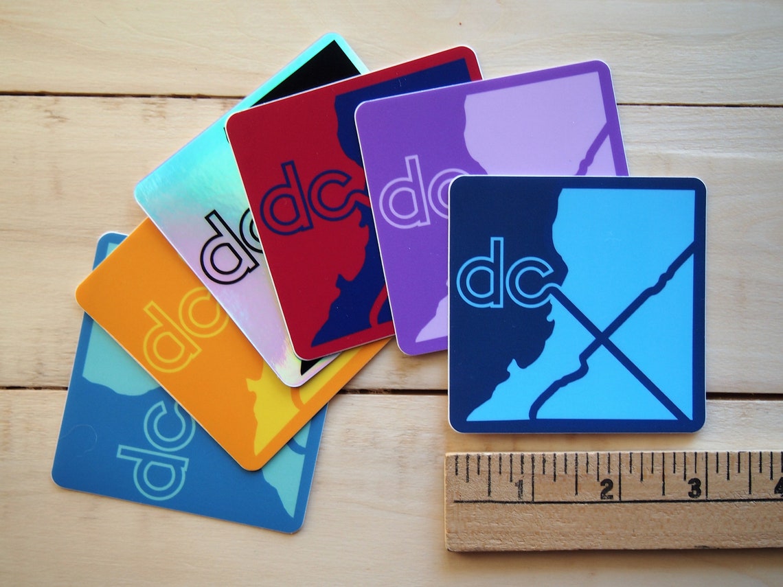 Washington DC Sticker. DC Quadrants Map. Vinyl Sticker. District of ...