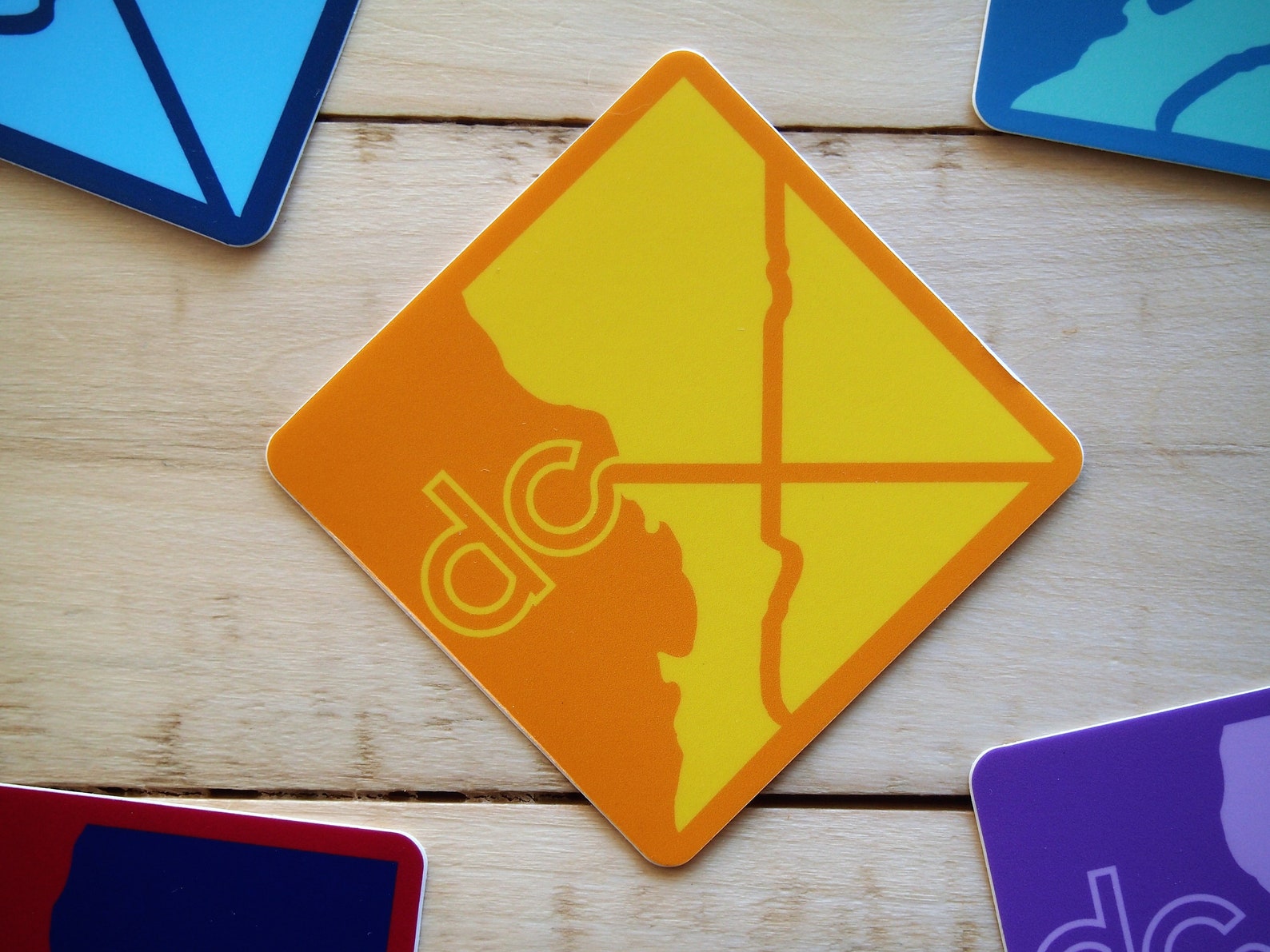 Washington DC Sticker. DC Quadrants Map. Vinyl Sticker. - Etsy