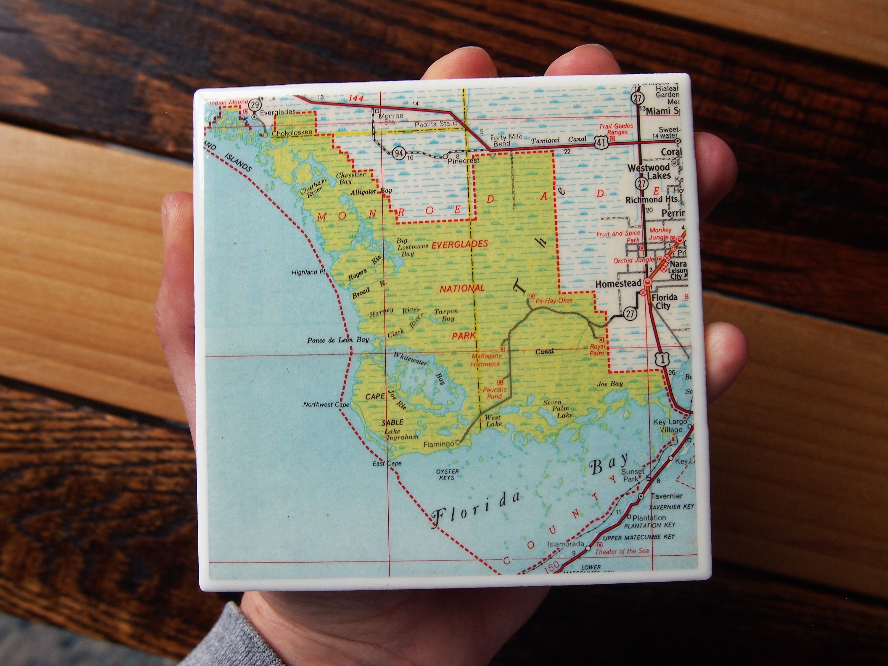 Old Florida Everglades Map