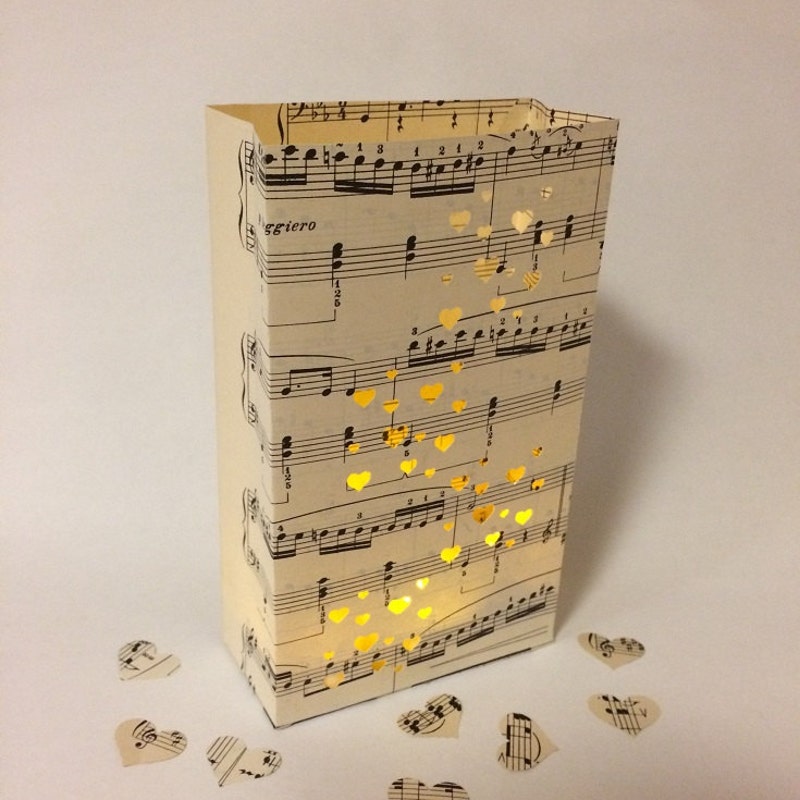 Sheet Music Luminary - Etsy