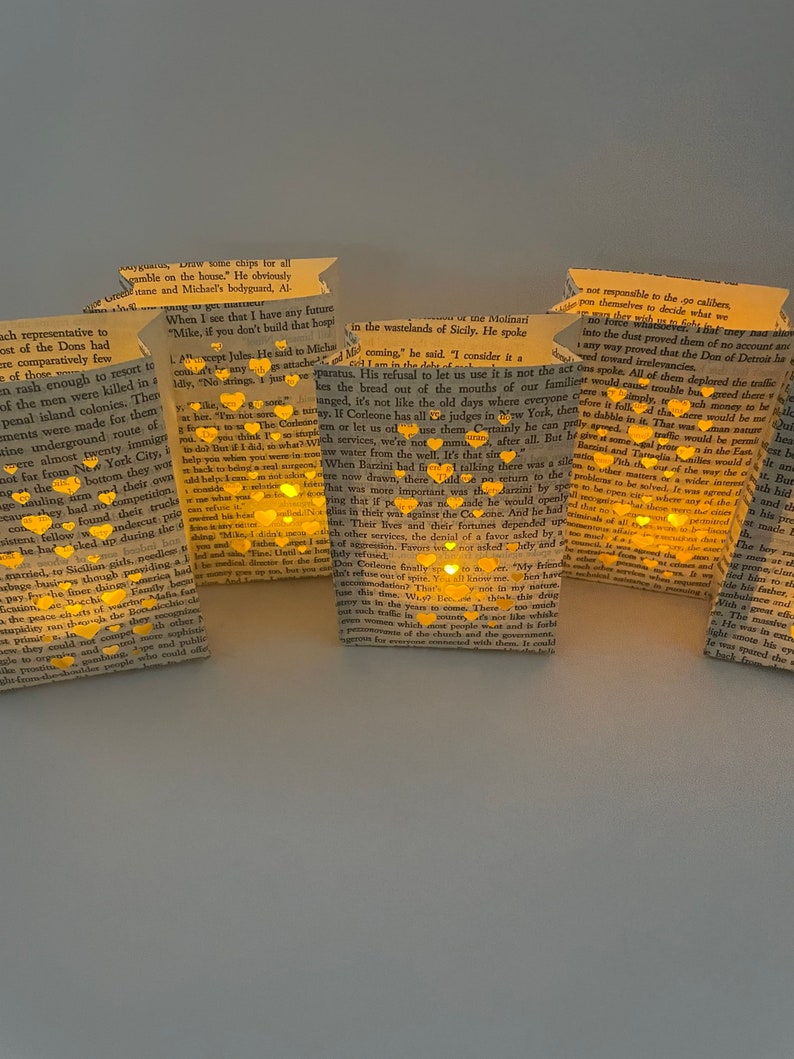 Book Luminaries, Wedding Decor, Love Story, Book Themed, Happily Ever ...