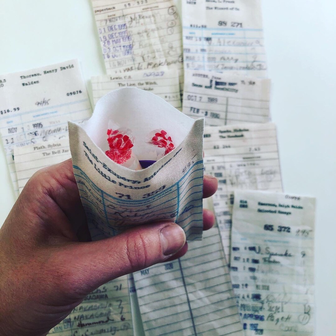 1 Fabric Library Card Pouch, Book Wedding Favors, Book Theme Wedding ...