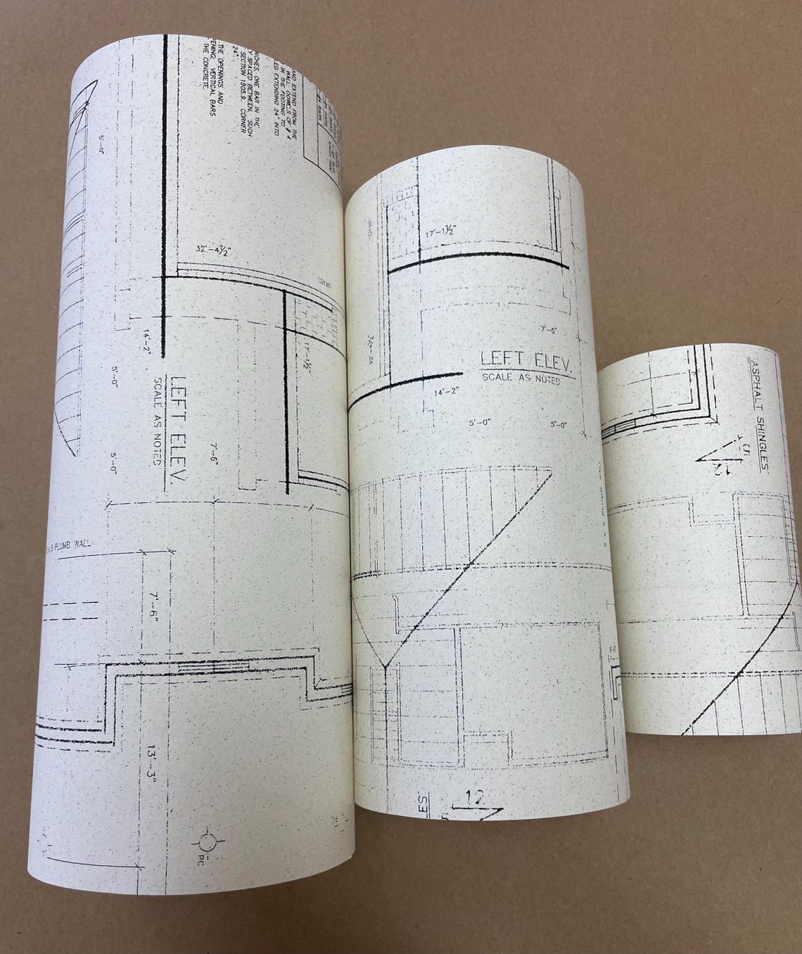 Blueprint Paper Luminary Set, Architect Decor, Housewarming Gift ...