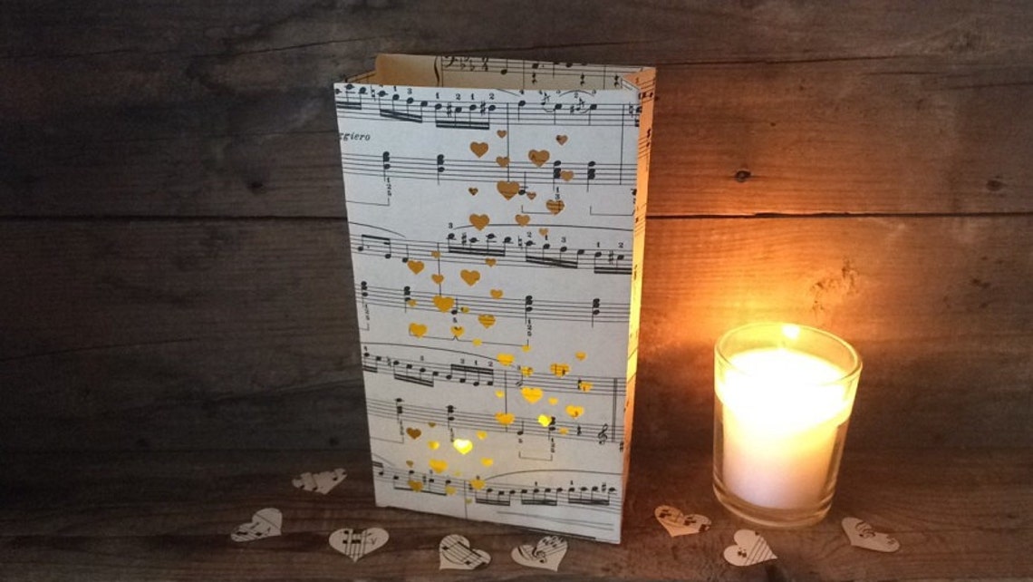 Sheet Music Luminary Music Wedding Wedding Lanterns | Etsy