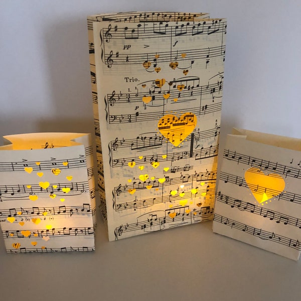 Sheet Music Luminary - Etsy
