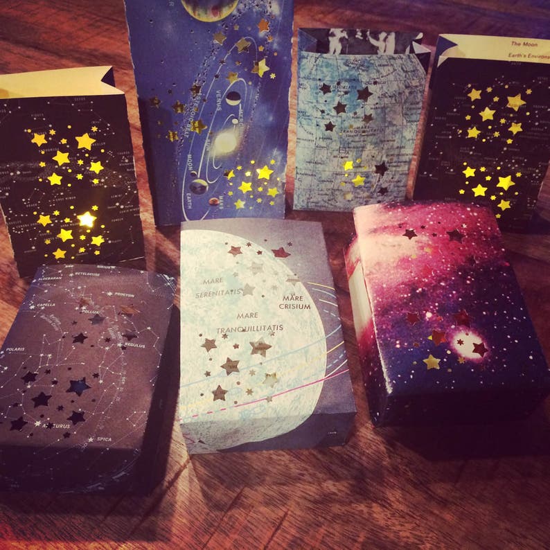 Outer Space Luminaries Paper Lanterns Space Constellations - Etsy