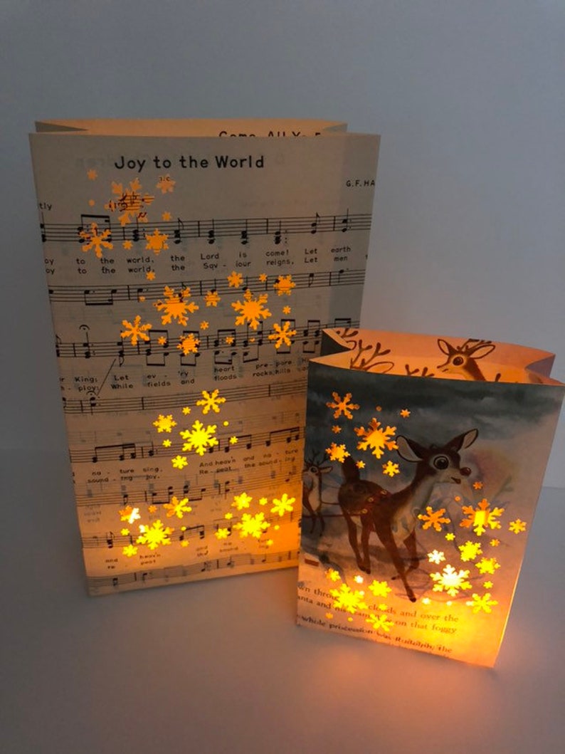 Rudolph Storybook Page Luminary, Vintage Christmas Decor - Etsy
