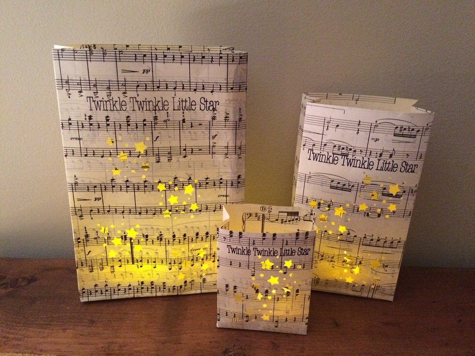 5 Mini Twinkle Twinkle Little Star Luminaries Night Lights - Etsy Australia