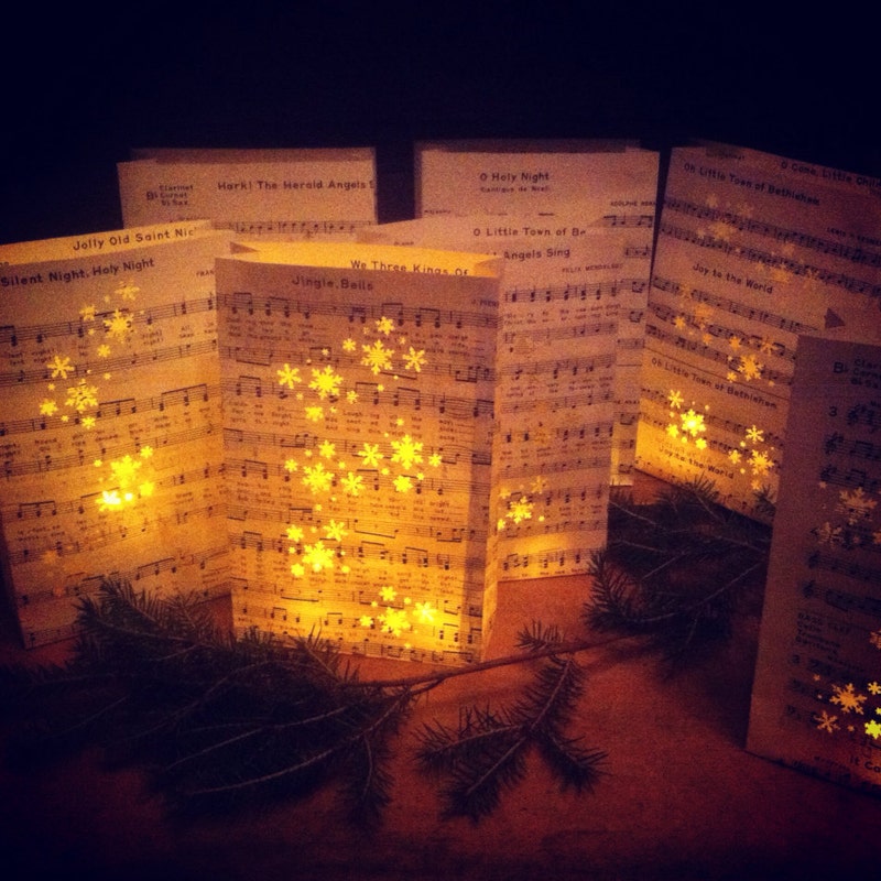 Sheet Music Luminary - Etsy