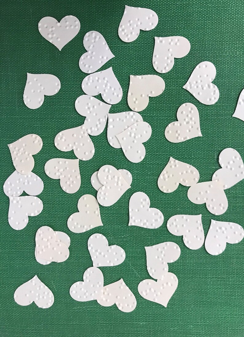 Braille Confetti Braille Hearts Confetti Hearts Heart | Etsy