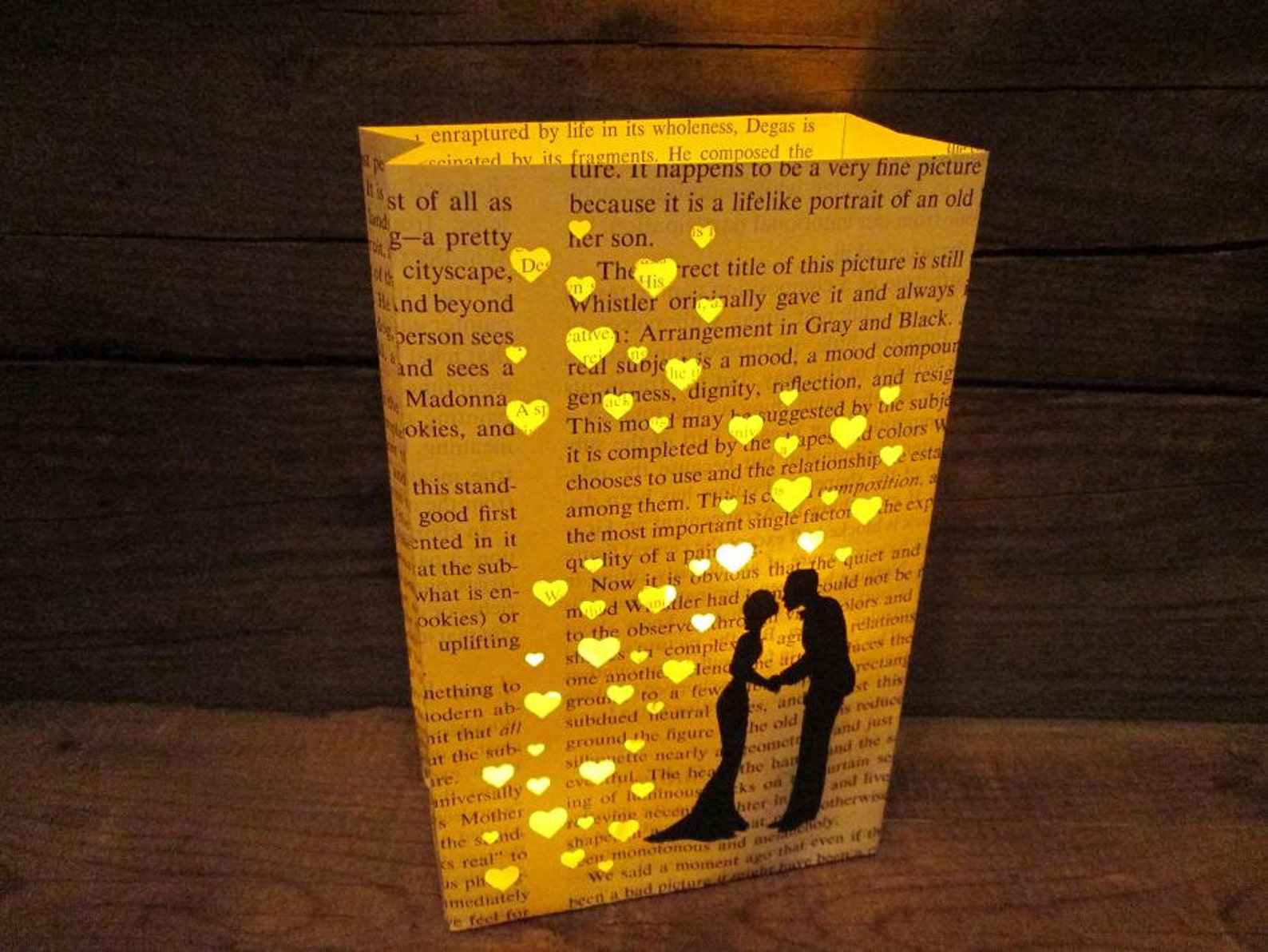 1 Book Wedding Luminary Book Wedding Book Decor Love Book - Etsy