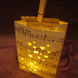 1 Mini Sheet Music Luminary, Music Decorations, Music Theme, Sheet ...