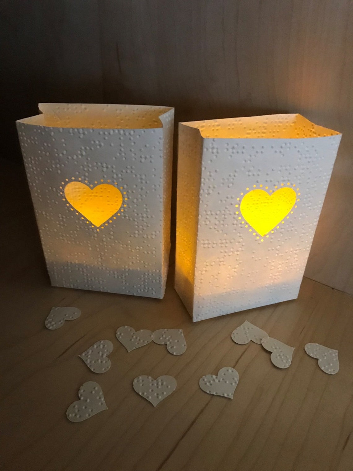 Braille Confetti Braille Hearts Confetti Hearts Heart | Etsy