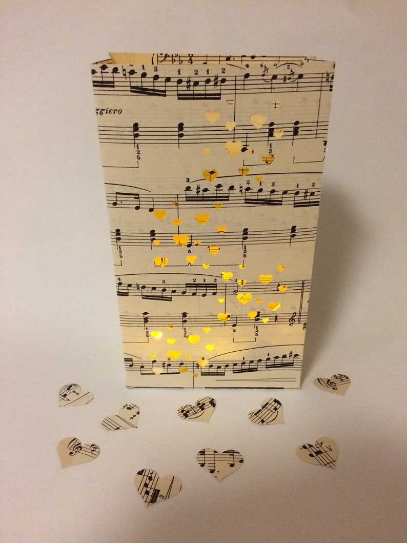 Sheet Music Luminary Music Wedding Wedding Lanterns - Etsy