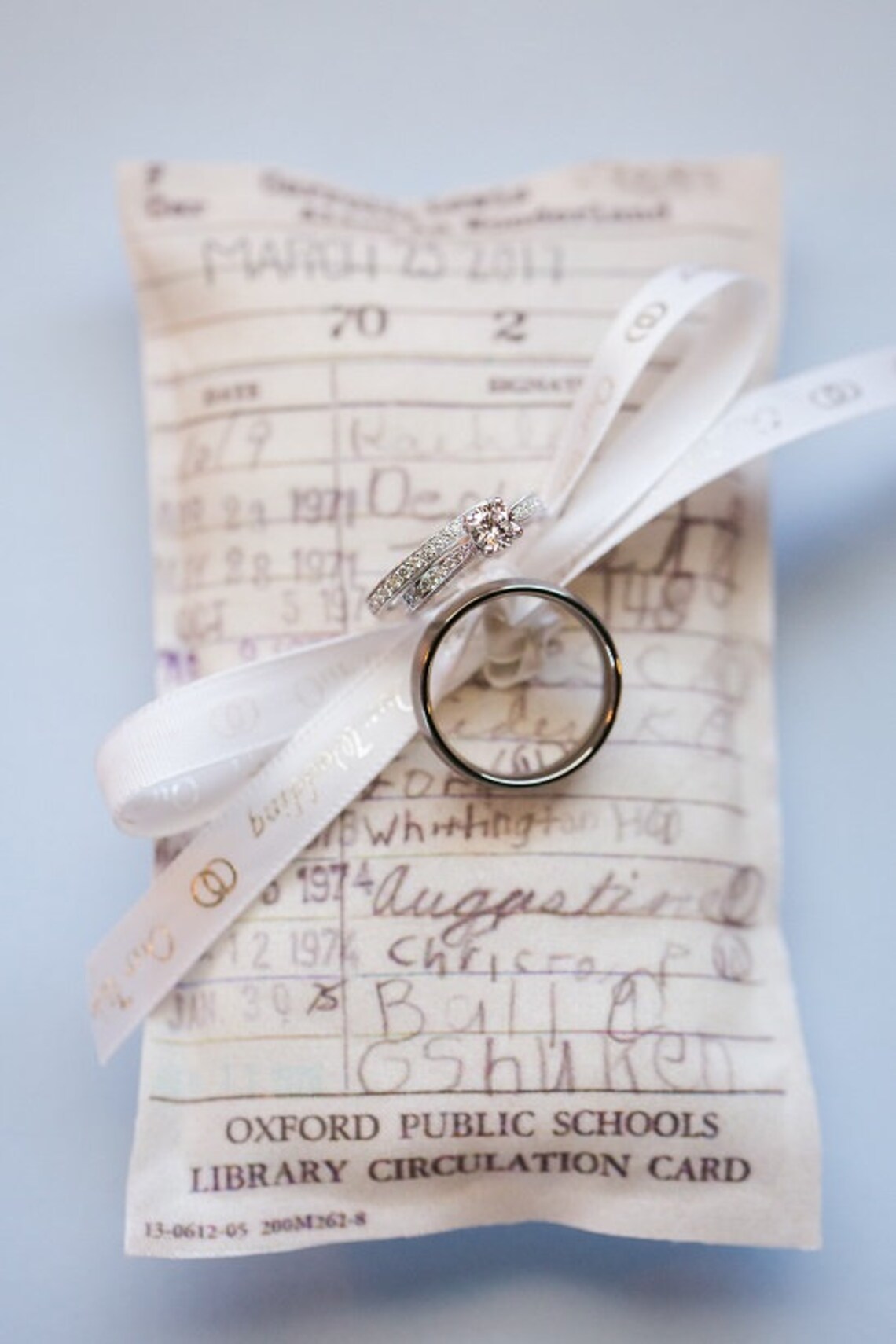 Ring Pillow Library Card Pillow Fabric Library Card Book - Etsy