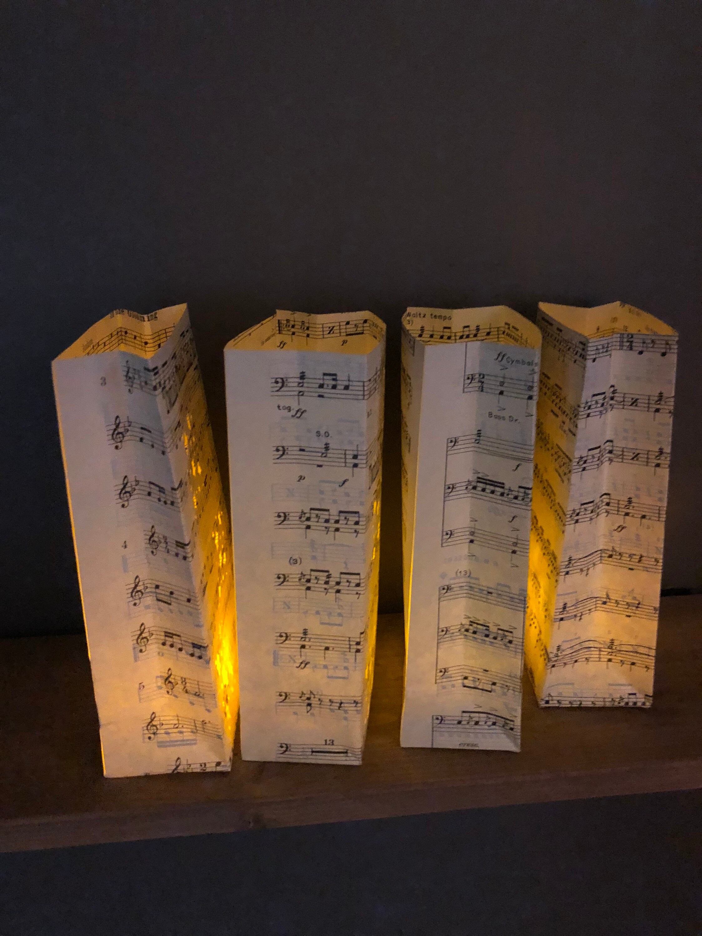 Sheet Music Luminary Bags Sheet Music Luminaries Music - Etsy