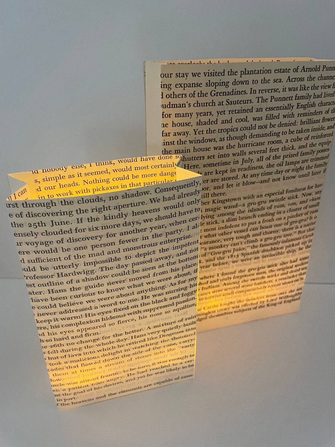 Book Centerpiece, Book Wedding Decor, 3 Luminaries, Book Themed ...