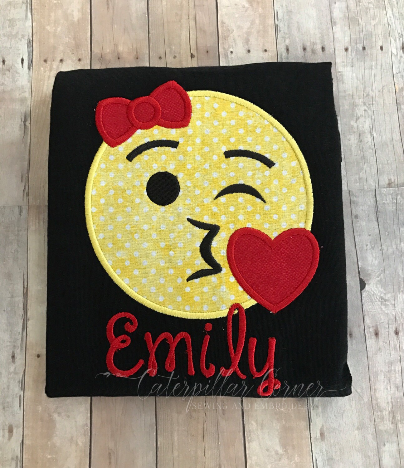 Personalized Kissy Face Shirt Kissy Face Emoji Shirt Girls | Etsy