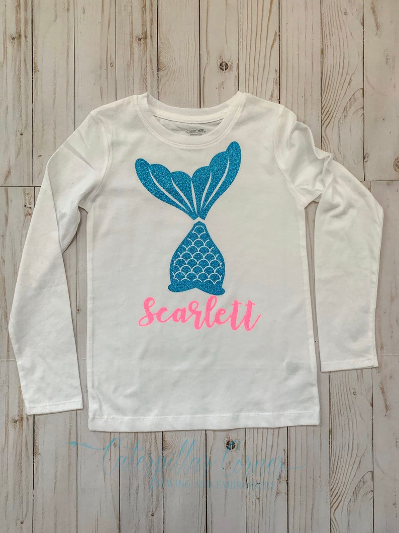 Personalized Mermaid Shirt Girls Mermaid Shirt Girls | Etsy