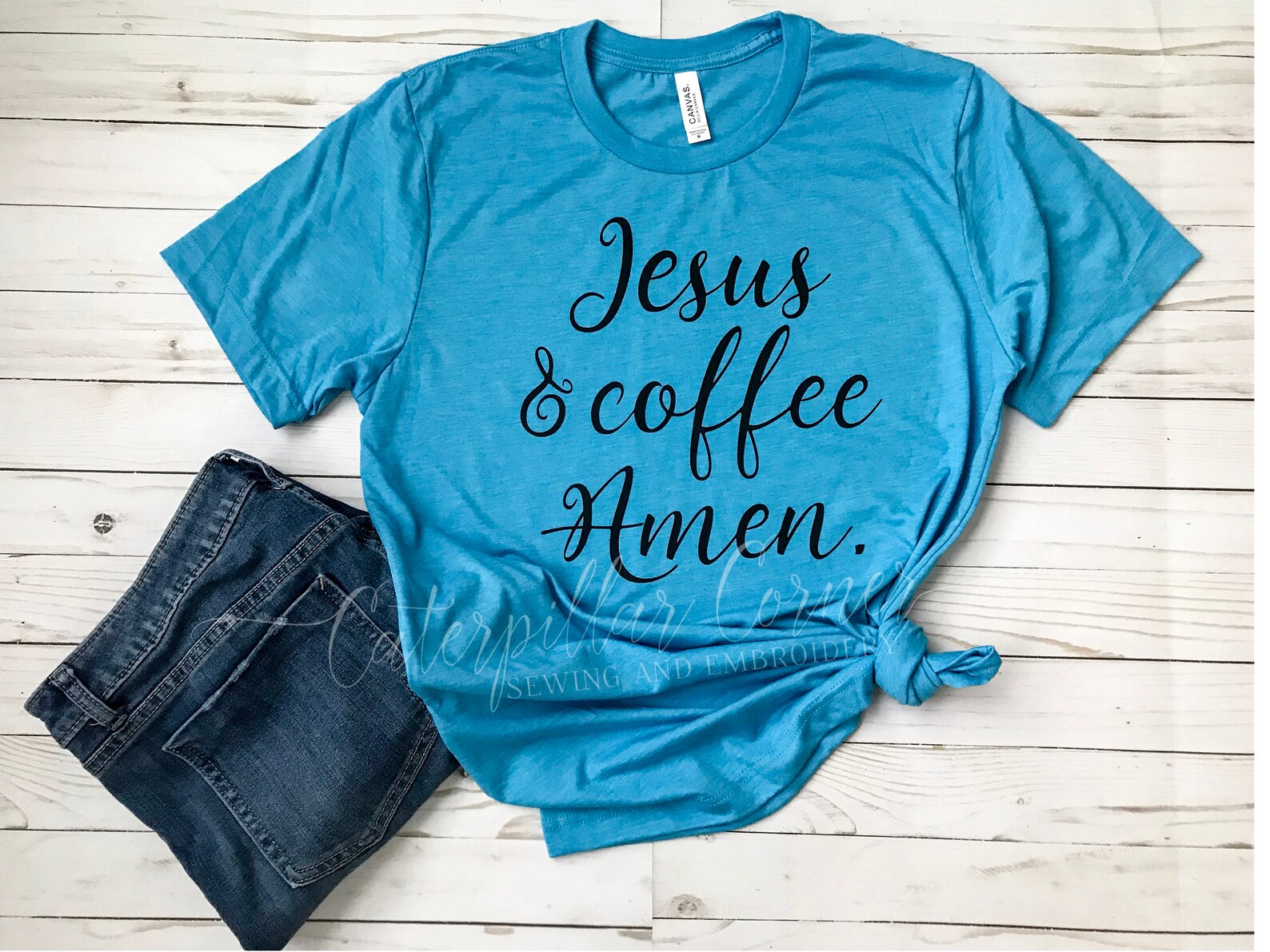 Jesus and Coffee Shirt Jesus and Coffee Amen Jesus Shirt | Etsy