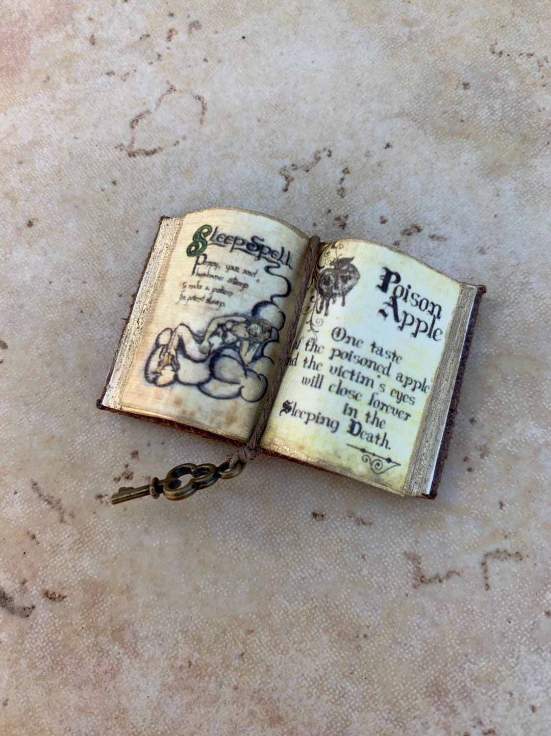 Spell Book Sleep and Poison Apple Spells Dollhouse | Etsy