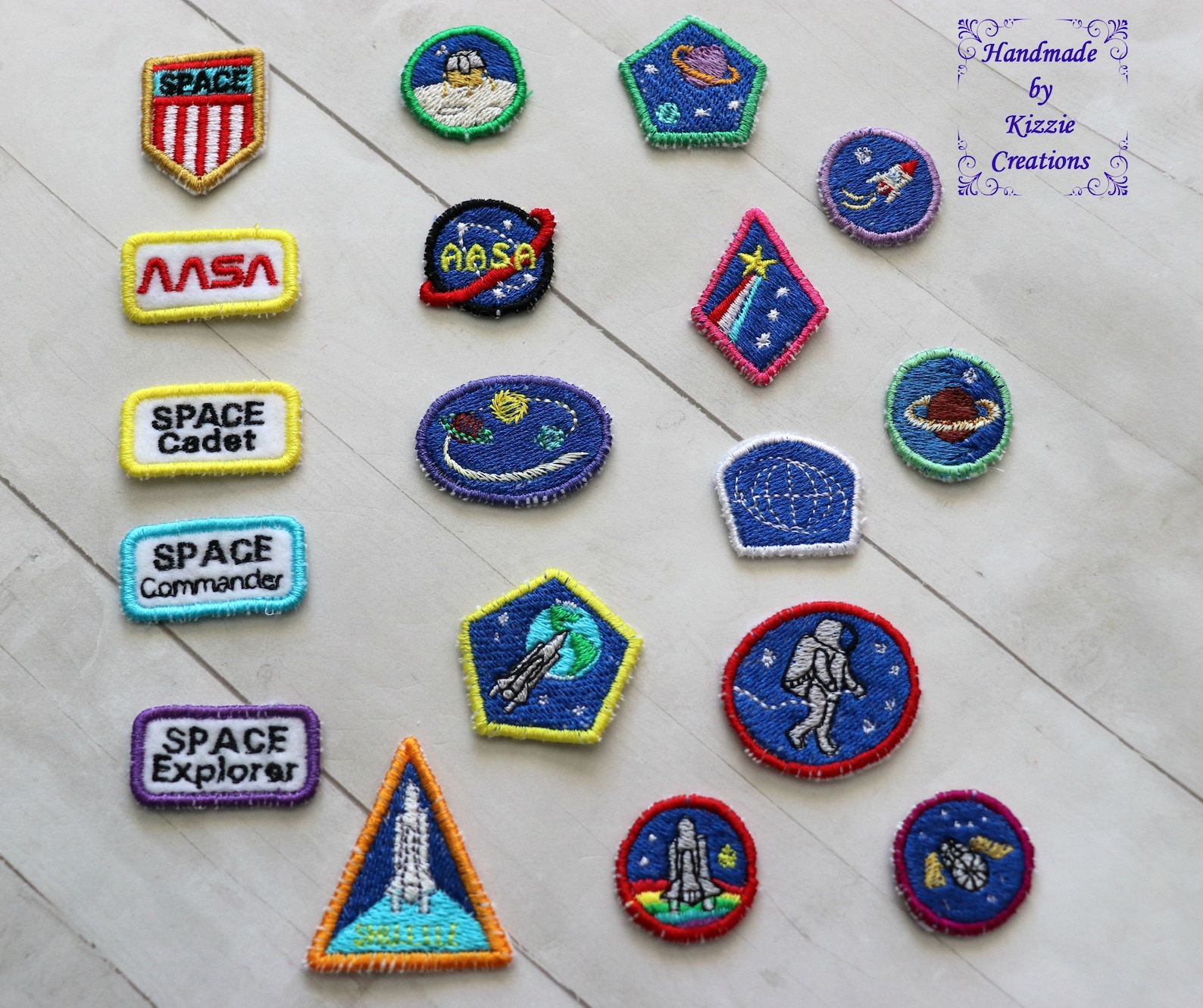 Individual Space Badges for 18 Inch Doll, Space Suit Badges, 18 in Doll ...