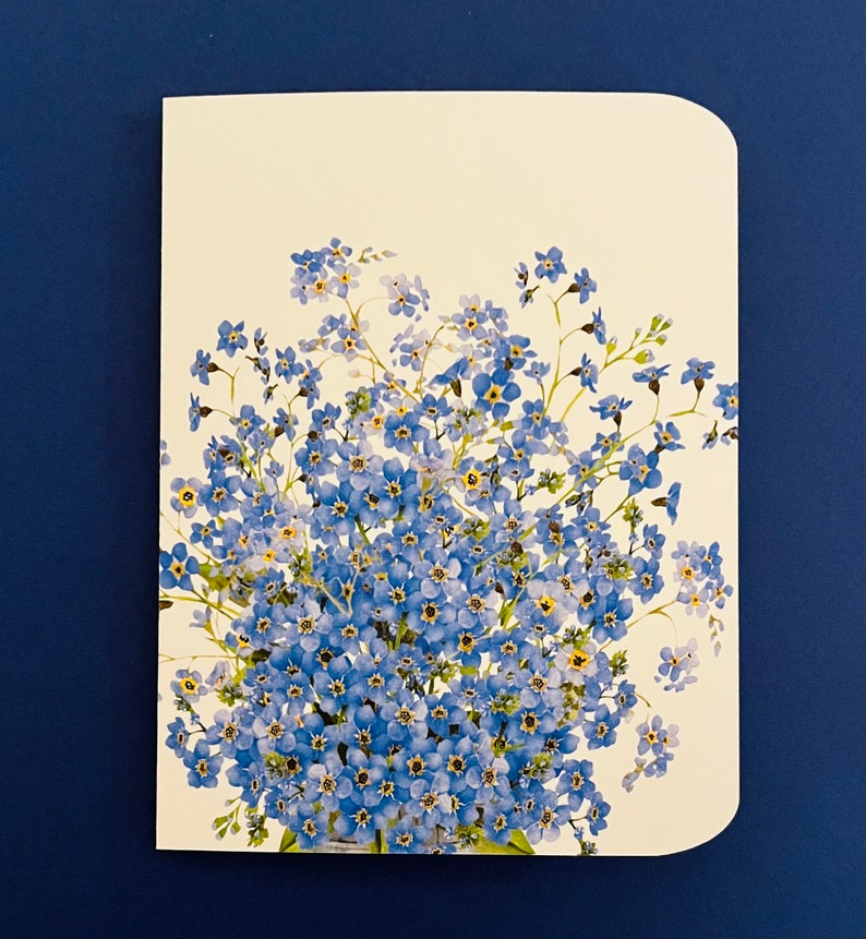 Forget Me Knot Bouquet Note Cards: Botanical Wildflower Greeting Cards ...