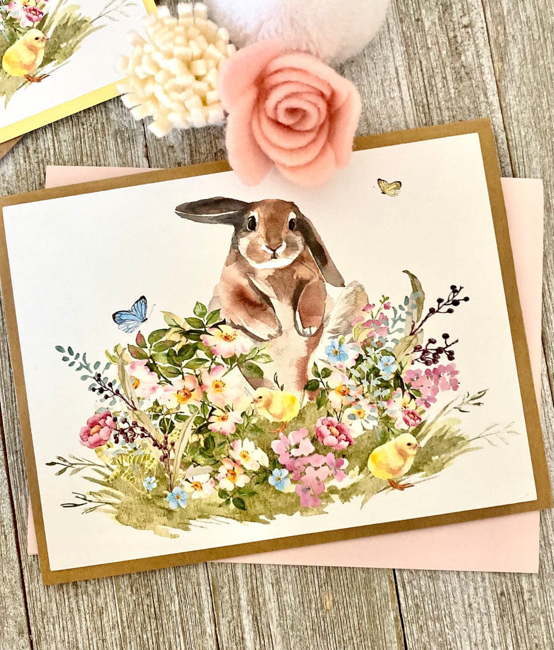 Easter Cards/ Bunny Cards/4 Pack Card Set/ Easter Cards/ Happy Easter ...