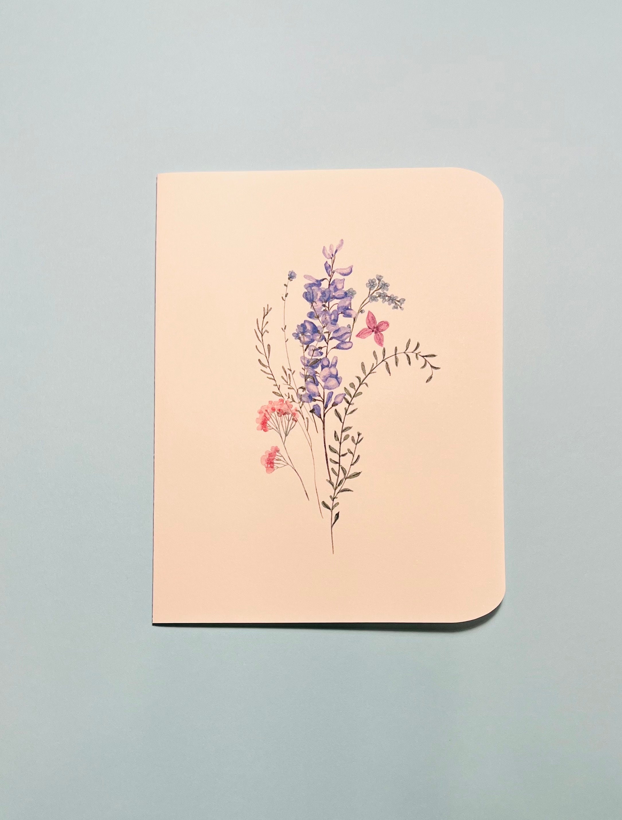 Watercolor Wildflower Note Card Set: Botanical All Occasion Cards - Etsy