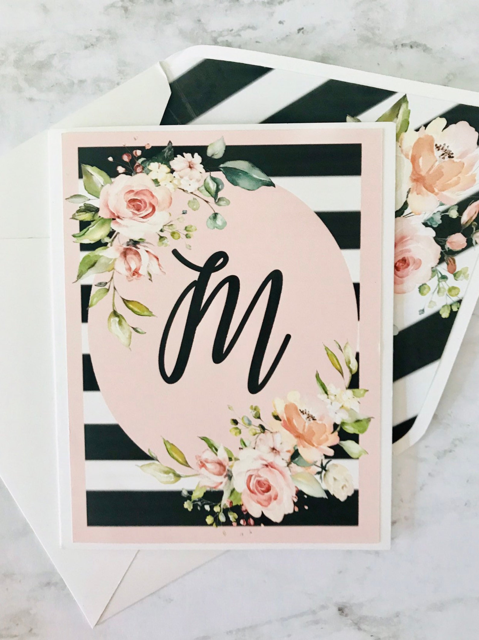 Monogram Card Sets/ Monogram Stationary Kate Spade Note - Etsy