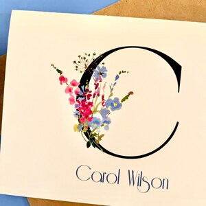 Personalized Monogram Stationary Set/custom Note Cards/monogram ...