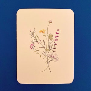 Wild Flower Card Set/watercolor Wild Flowers/wild Flower Note Cards ...