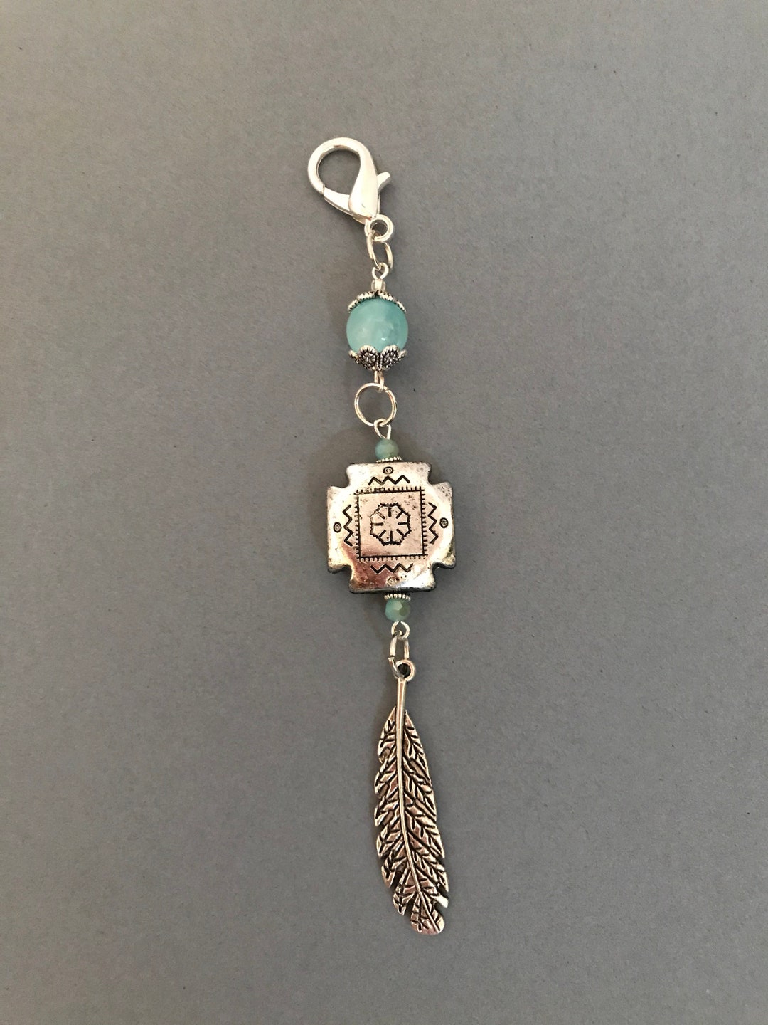 Boho Keychain/minimalist/ Keychain/southwest Style/zipper Pull/ Beaded ...