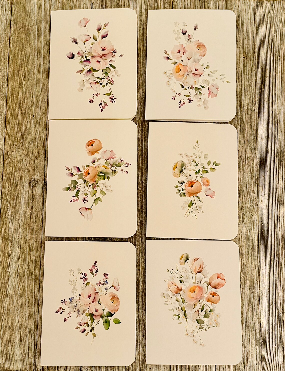 Watercolor Wildflower Note Card Set: Botanical All-occasion Cards - Etsy