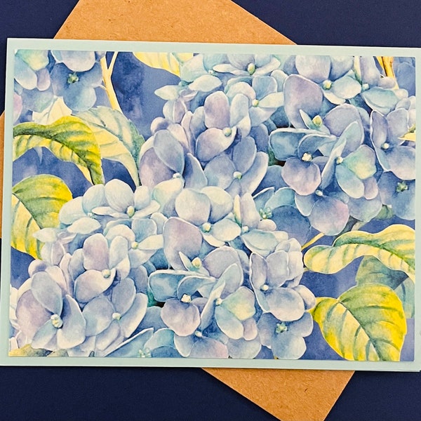 Blue Hydrangea Greeting Cards - Etsy