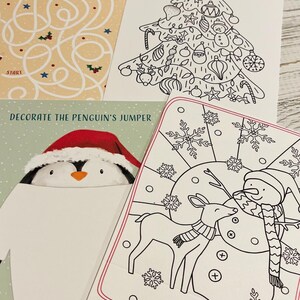 Coloring Cards, Activity Christmas Set, 21 Pack Christmas Cards ...