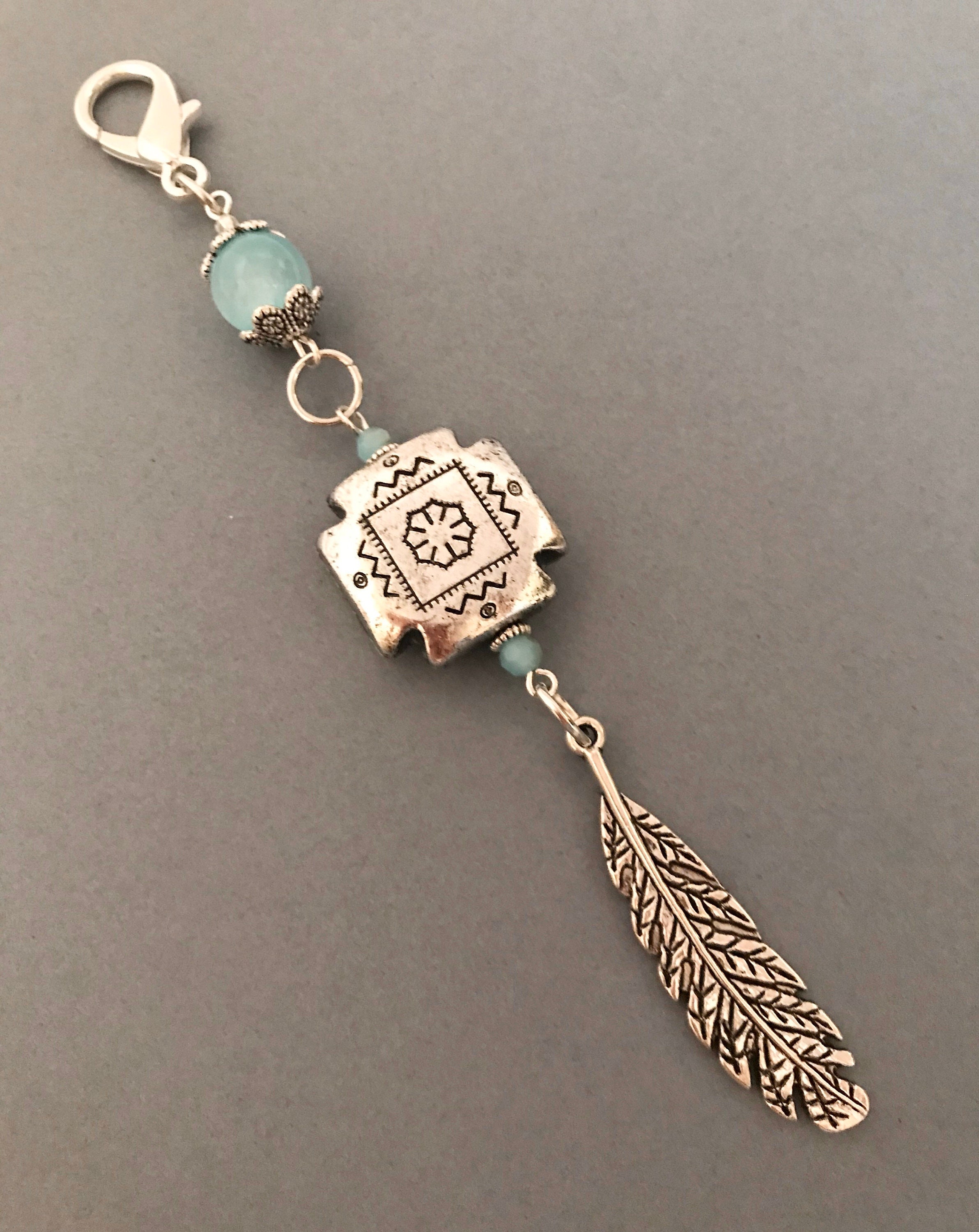 Boho keychain/minimalist/ keychain/southwest style/zipper | Etsy