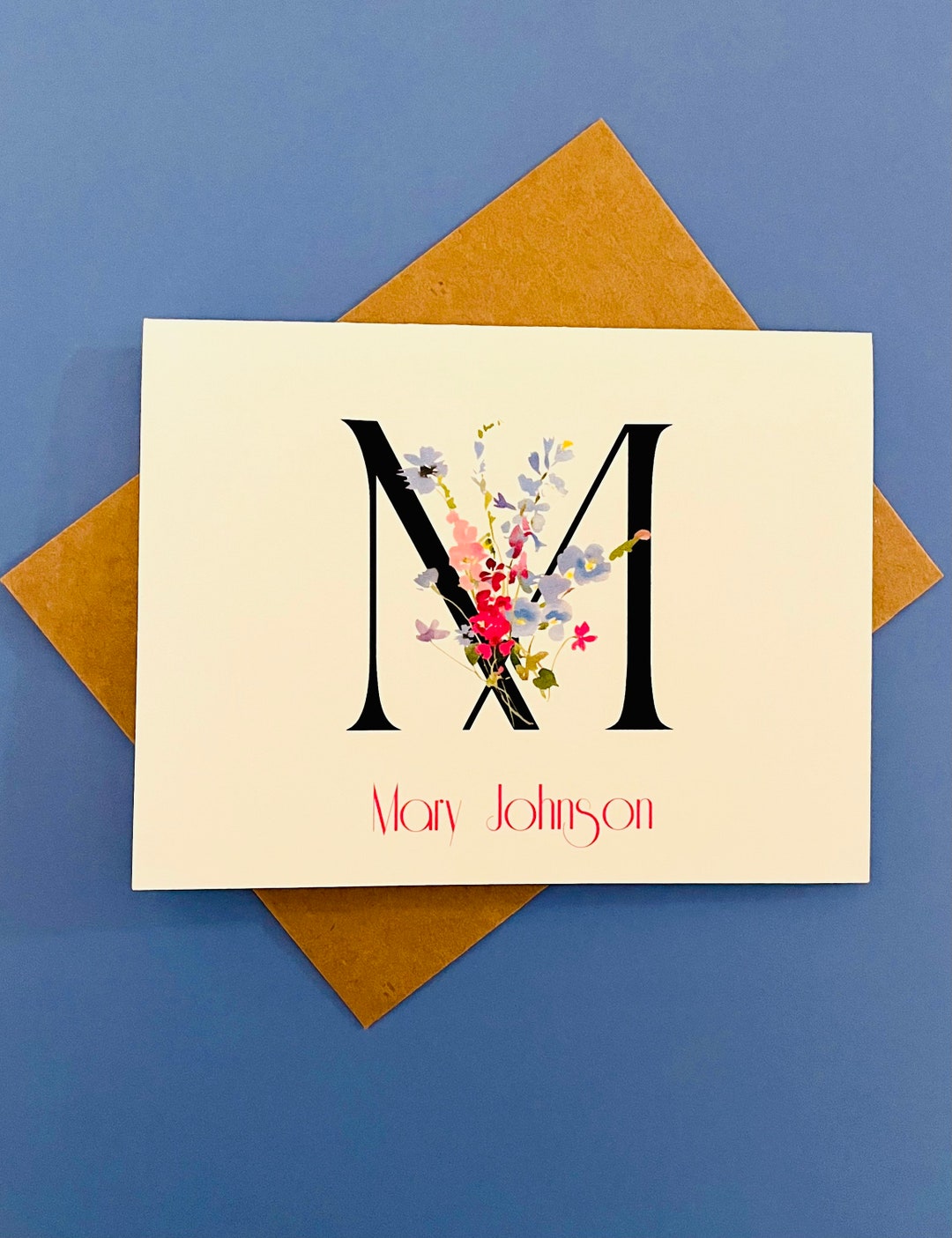 Personalized Monogram Stationary Set/custom Note Cards/monogram ...