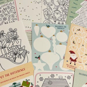 Coloring Cards, Activity Christmas Set, 21 Pack Christmas Cards ...