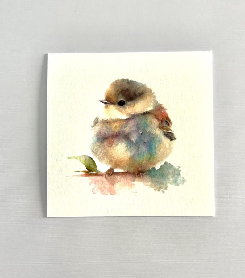 Watercolor Baby Bird Prints: 3x3 Miniature Art, Set of 8 - Etsy