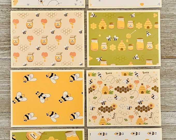 Honey Bee Cards/bumble Bee Note Cards/bumble Bee Cards/ Honey Bee ...