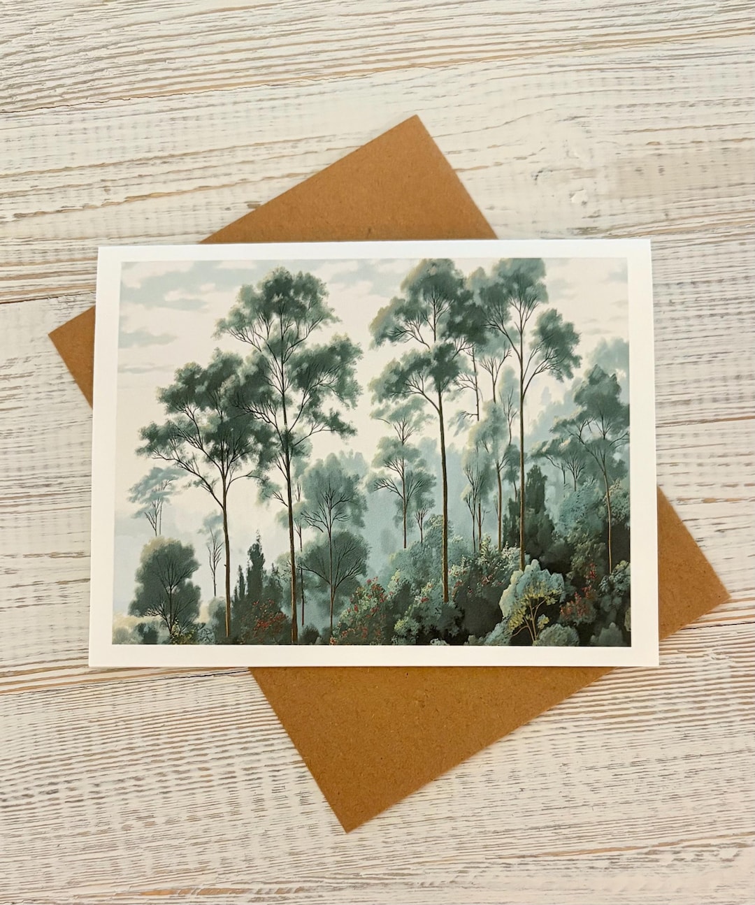 Vintage Forest Landscape Note Cards: Botanical Tree Greeting Cards - Etsy