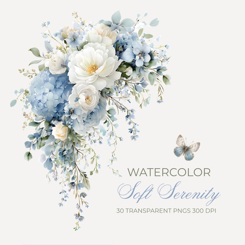 Blue Wedding Clipart - Etsy