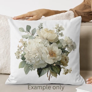 Watercolor Ivory Floral Clipart Pack | 20 Flower Arrangements Pngs ...