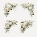 Watercolor Ivory Floral Clipart Pack | 20 Flower Arrangements Pngs ...