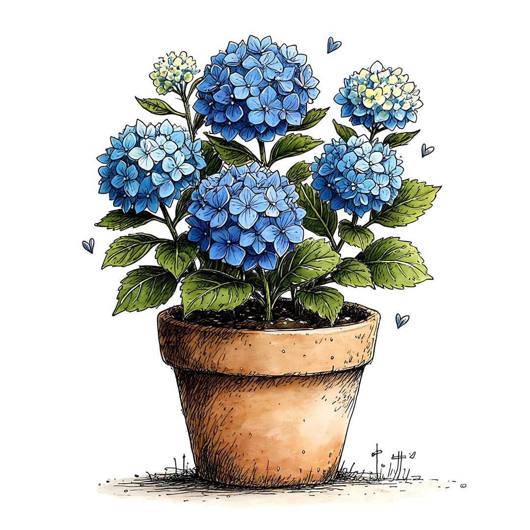 Watercolor Whimsical Potted Plants Clipart Set | Hand Painted Style ...