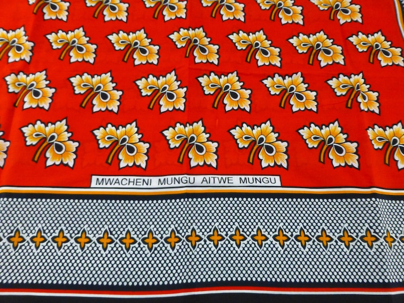 African Fabrics Kanga Khanga Sarong /fabrics for Dress &craft Making ...